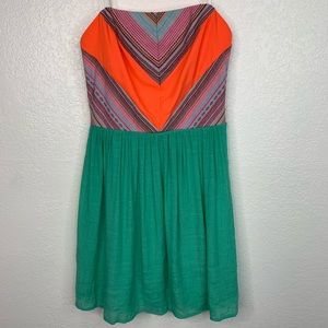 Jodi Kristopher | Dresses | Jodi Kristopher Green Orange Dress Size ...
